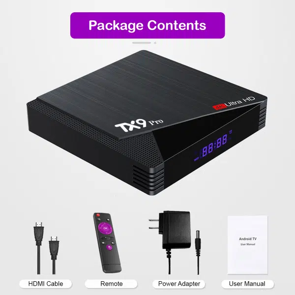 TX9 Pro 8GB RAM 128GB ROM TV Box Android 13 Media Player Smart TVBox ...